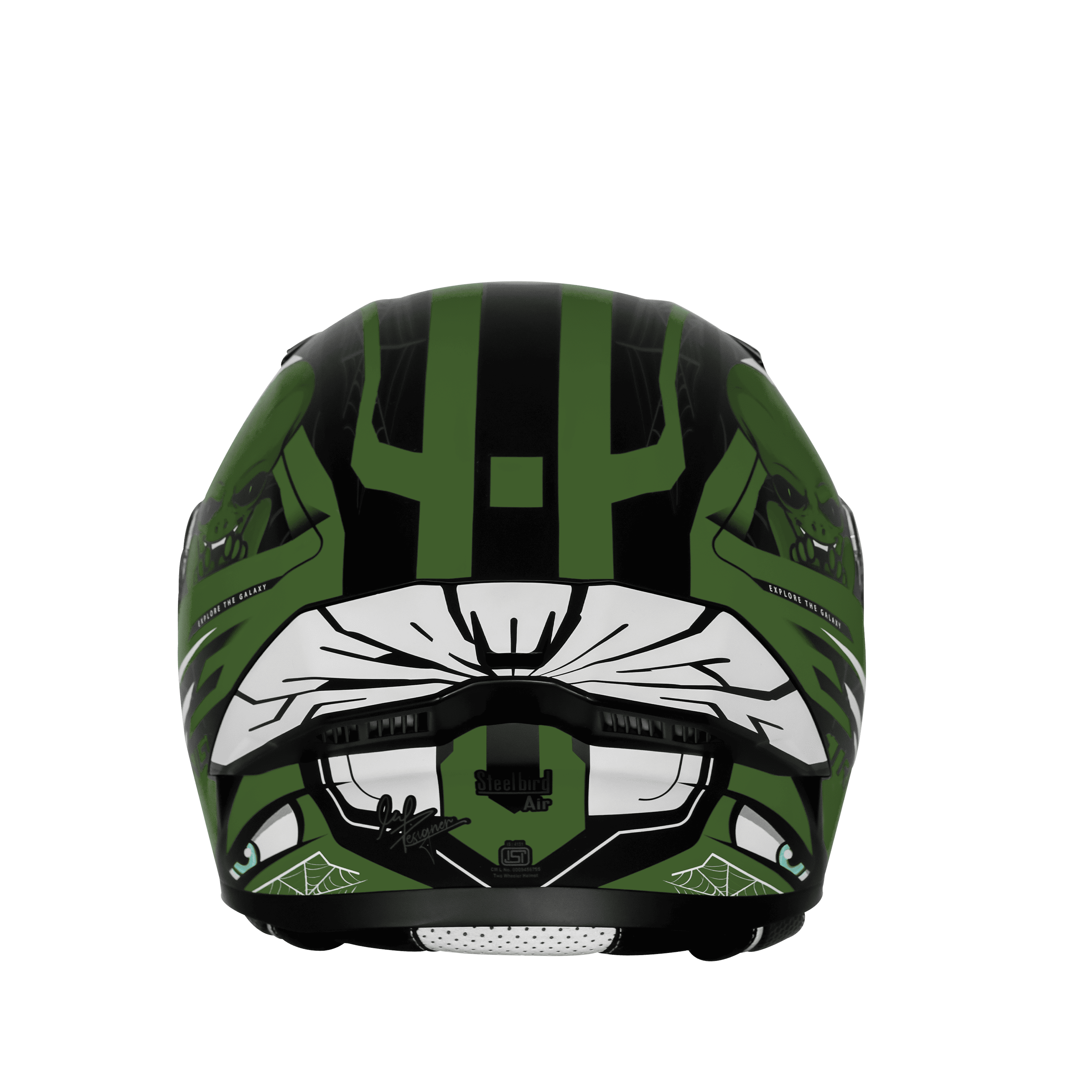 Steelbird Sba 20 Strance Matt Black Battle Green Flip Up Helmet ...